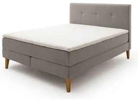 Světle šedá boxspring postel 160x200 cm Stockholm – Meise Möbel