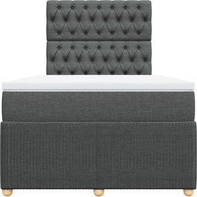 Box spring postel s matrací tmavě šedá 120x200 cm textil 3294331