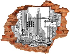 Wallmuralia Fototapeta díra na zeď 3D Ulice New York 90x70 cm