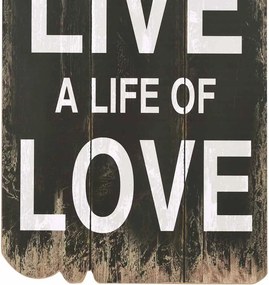 Nástěnný věšák na kabáty LOVE LIFE s 6 háčky 120 x 40 cm 245853