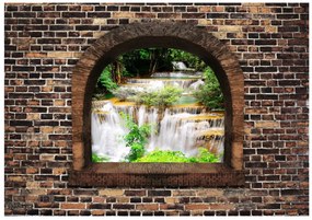 Murando DeLuxe 3D tapeta okno s vodopády Velikost (šířka x výška): 200x140 cm
