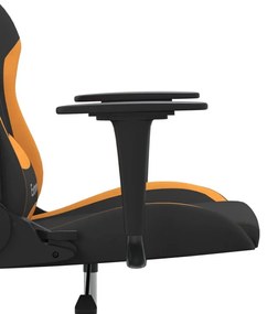 Petromila Herní židle černá a oranžová textil