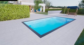 Přelivový bazén QBIG BENEFIT 4 x 8 x 1,2 m - Světle modrý