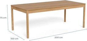 ACTONA Jídelní stůl ATLANTIC hnědý 200x100 cm