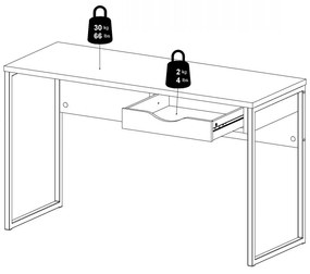 Tvilum Psací stůl Felix 512 černý mat/černá