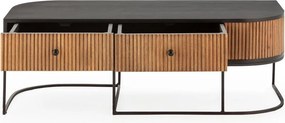 Konferenční stolek z mangového dřeva v přírodní barvě 60x120 cm Curve – MOME