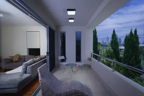LED venkovní stropní svítidlo Casper Square 3000K černé