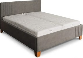 Postel čalouněná RONIA + lamelový rošt + matrace EMI