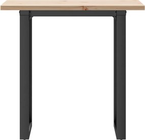 Jídelní stůl s O rámem 80 x 50 x 75,5 cm borové dřevo a ocel 3282738