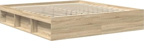 Rám postele dub sonoma 180 x 200 cm Super King Size 3203882