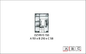 Arkos meble Skříň Ozyrys 150 Barva: Dub sonoma