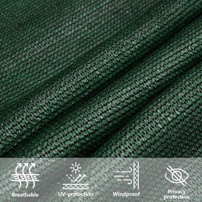 Stínící plachta 160 g/m² tmavě zelená 3 x 3 x 3 m HDPE 311472