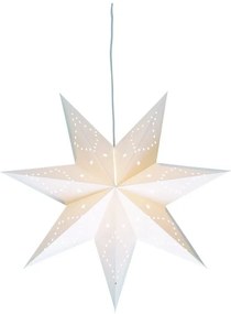 Bílá vánoční závěsná světelná dekorace Markslöjd Saturnus, výška 45 cm