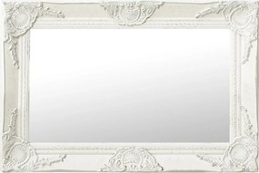 vidaXL Nástěnné zrcadlo barokní styl 60 x 40 cm [320329] Barva: Bílá