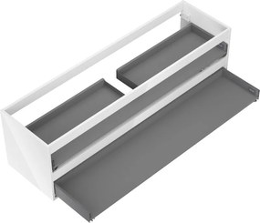 Mexen Box-A, závěsná skříňka 160 cm, 2 zásuvky, bílá lesklá, 91AX0-1600-470-2-00
