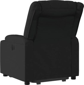Zvedací polohovací křeslo černé textil 3206575