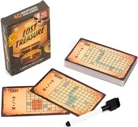 PROFESSOR PUZZLE Logická hra Lost Treasure / 40 karet / Mazatelné pero