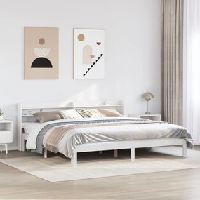 Rám postele s čelem bez matrace bílý 180x200 cm 3306795