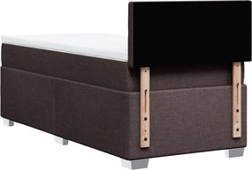 Box spring postel s matrací tmavě hnědá 80x200 cm textil 3285732