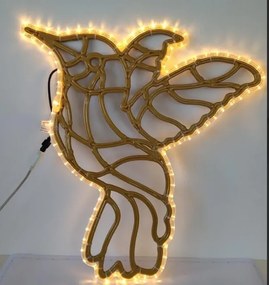 Easy Fix 2D LED světelná holubice, teplá bílá, 77 × 81,5 × 3 cm, 3D tisk Eco, IP44 závěsná