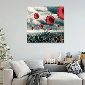Gario Obraz na plátně Déšť červených cetek - Zehem Chong Rozměry: 30 x 30 cm