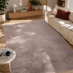 Růžový koberec Universal Alpaca Liso, 200 x 290 cm