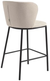 Béžová látková barová židle Kave Home Ciselia 65 cm