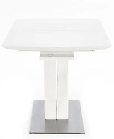 Jídelní rozkládací stůl PALERMO –⁠ 140x80x75 (+40), kov, bílý