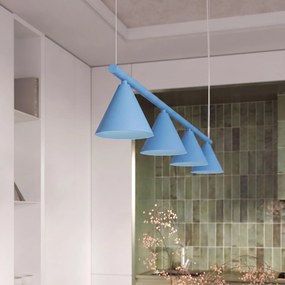 Sollux Lighting Lustr NOX 4L světle modrý