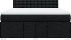 Box spring postel s matrací černá 180x200 cm textil 3289463