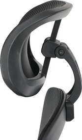 Kancelářská  ergonomická  židle NOKA — síť / látka, černá