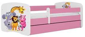 Dětská postel Babydreams ZOO růžová