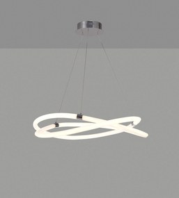 Mantra Infinity Line, moderní závěsné svítidlo 60W LED 3000K, chrom/bílá, průměr 73cm