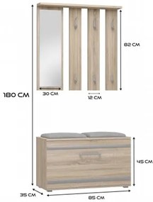 FALCO Předsíňová sestava Granát Odstín: Dub artisan
