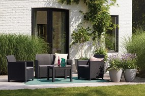 Allibert CLAIRE 2 SEATERS SOFA set - grafit