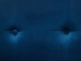 Trojmístná pohovka, tmavě modrá sametová AVALDSENES Beliani