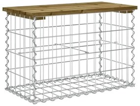 Zahradní lavička, gabion styl, přírodní dřevo, NoBi DAILA 2
