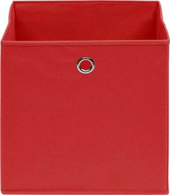 Úložné boxy 4 ks červené 32 x 32 x 32 cm textil 288361
