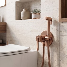 Rea, Podomítková bidetová baterie Rea Ontario Brush Copper, REA-B4505
