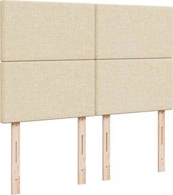 Box spring postel s matrací krémová 140x200 cm textil 3292809