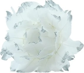 Vánoční ozdoba z peříček, 12 cm, bílá, peří