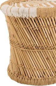 Přírodní bambusový odkládací stolek Stool Bamboo - Ø40*41cm