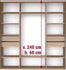 Třídveřová šatní skříň ONYX 3 (na výběr více variant)