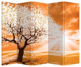 Paraván - Oranžový strom (210x170 cm)