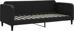 Válenda s přistýlkou a zásuvkami černá 80 x 200 cm textil 3196849