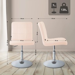 Židle Ricky umělá kůže – krémová
