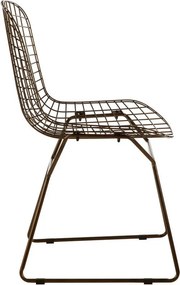 Kovová jídelní židle v bronzové barvě District – Premier Housewares
