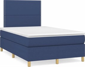 Box spring postel s matrací modrá 120x200 cm textil 3142247