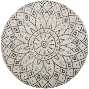 OnaDnes -20% Bílý bavlněný koberec se vzorem Bloomingville Acton 120 cm
