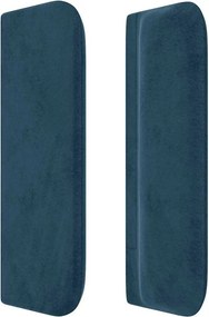 Čelo postele typu ušák tmavě modrá 163x16x78/88 cm samet 3118966